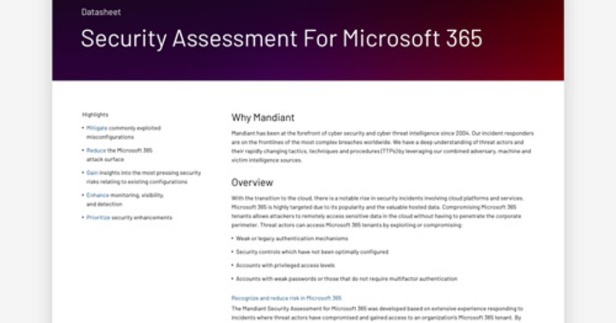 Microsoft 365 Security Assessment | Reduce Attack Surface